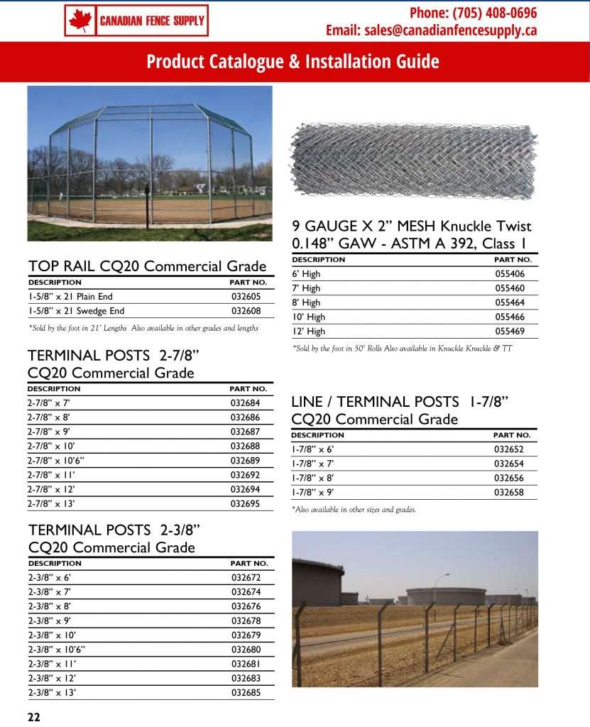 Product Catalogue - Canadian Fence Supply